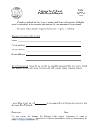Form ATT-4 - Fill Out, Sign Online and Download Fillable PDF, Alabama ...