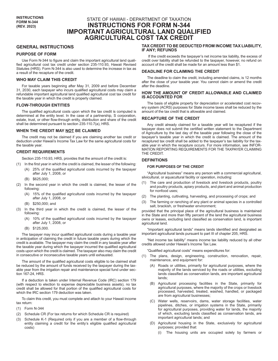 Download Instructions for Form N-344 Important Agricultural Land ...