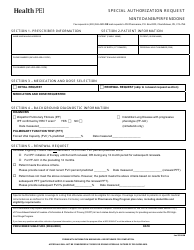 Prince Edward Island Canada Special Authorization Request - Nintedanib/Pirfenidone Download ...