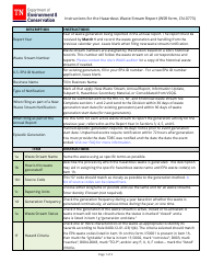 Download Instructions for Form WSR, CN-0773 Hazardous Waste Stream ...