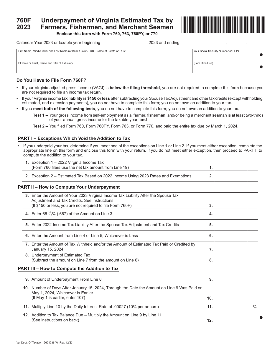 Form 760F - 2023 - Fill Out, Sign Online and Download Fillable PDF ...