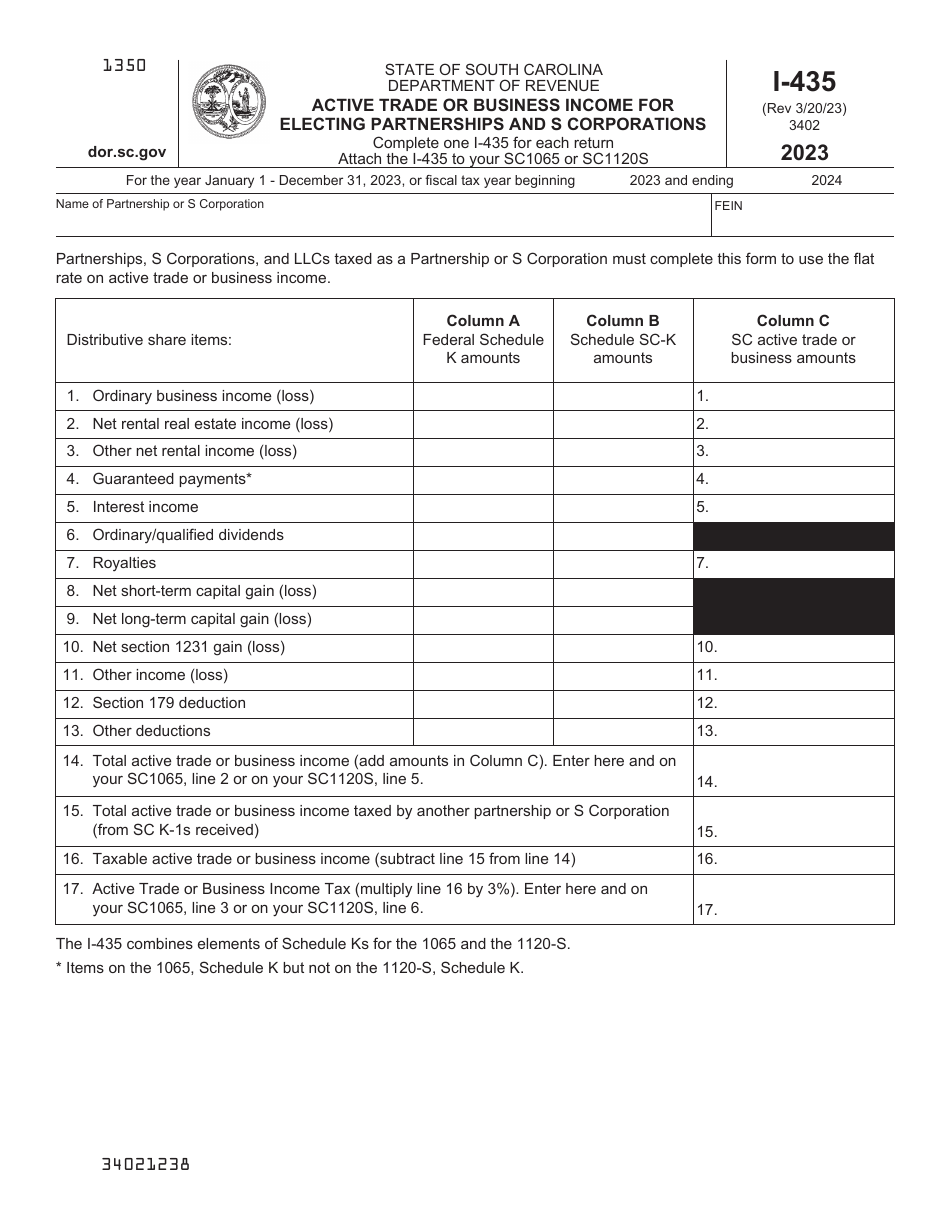 Form I-435 Download Printable PDF or Fill Online Active Trade or ...