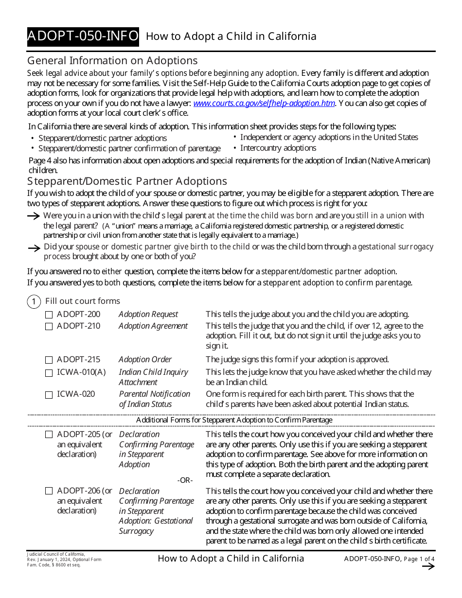 Form ADOPT-050-INFO - Fill Out, Sign Online and Download Fillable PDF ...