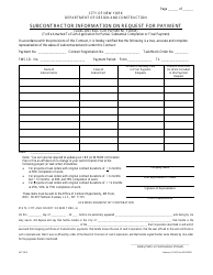 New York City Subcontractor Payment Form - Fill Out, Sign Online and ...