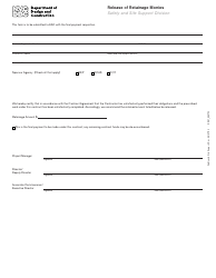 New York City Release of Retainage Monies - Fill Out, Sign Online and ...