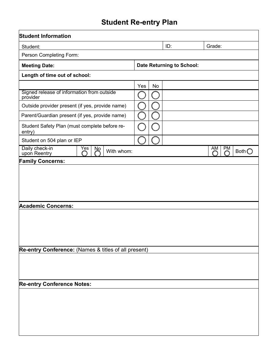 Utah Student Re-entry Plan - Fill Out, Sign Online and Download PDF ...