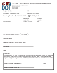 Form DOT-289 - Fill Out, Sign Online and Download Fillable PDF, South ...