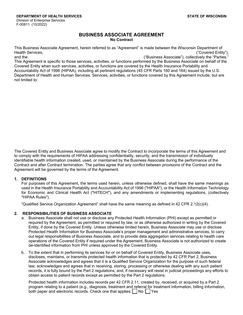 Form F-00811 - Fill Out, Sign Online and Download Fillable PDF ...