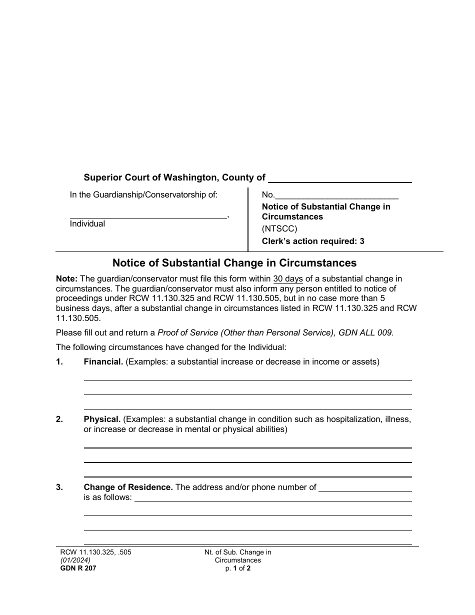 Form GDN R207 - Fill Out, Sign Online and Download Printable PDF ...