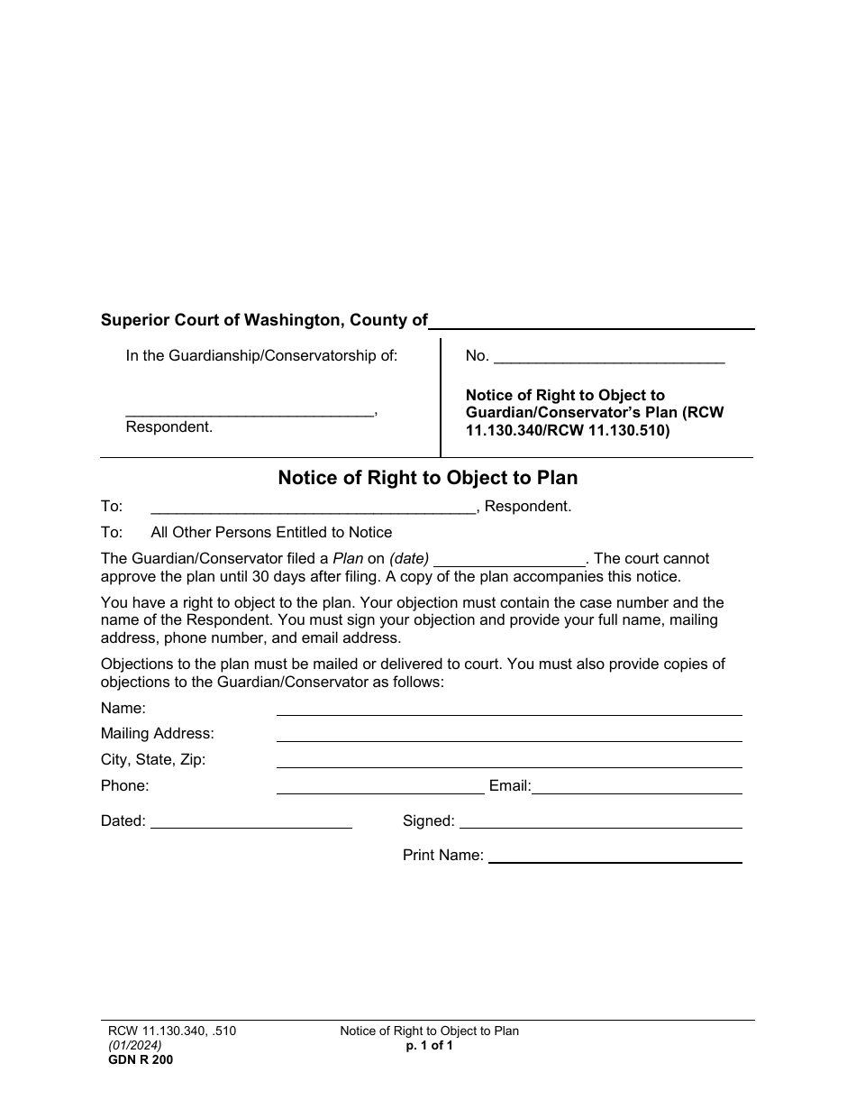 Form GDN R200 - Fill Out, Sign Online and Download Printable PDF ...