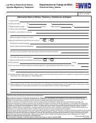 Formulario WH-516 - Fill Out, Sign Online and Download Fillable PDF ...