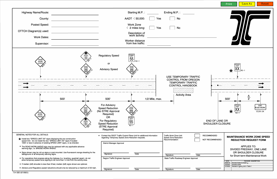 Form 734-5223 - Fill Out, Sign Online and Download Fillable PDF, Oregon ...
