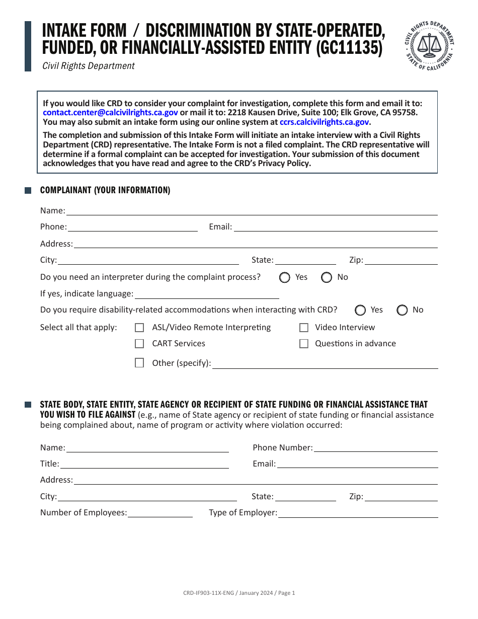 Form CRD-IF903-11X-ENG - Fill Out, Sign Online and Download Fillable ...