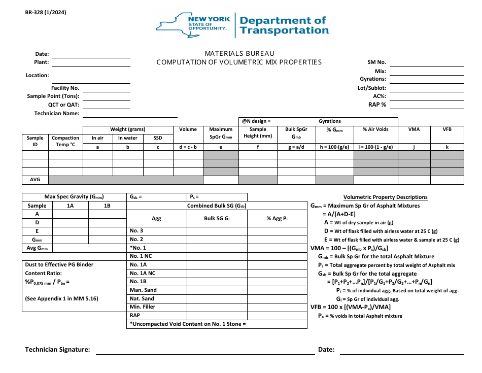 Form BR-328 Download Printable PDF or Fill Online Computation of ...