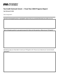 2024 Minnesota Tax Credit Outreach Grant Progress Report - Fill Out ...