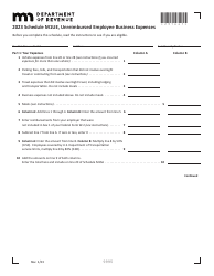 Schedule M1UE Download Fillable PDF or Fill Online Unreimbursed ...