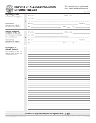 Idaho Report of Alleged Violation of Sunshine Act - Fill Out, Sign Online and Download PDF ...