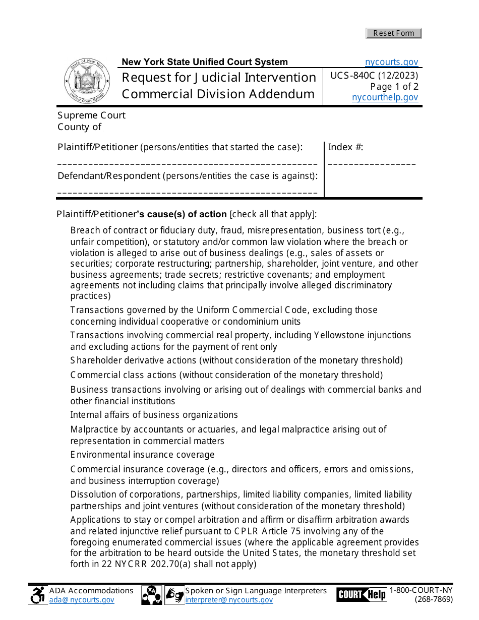 Form UCS-840C - Fill Out, Sign Online and Download Fillable PDF, New ...