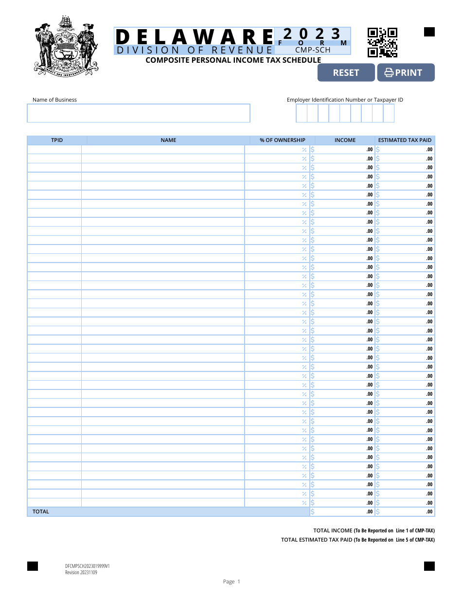 Form CMP-SCH - 2023 - Fill Out, Sign Online and Download Fillable PDF ...