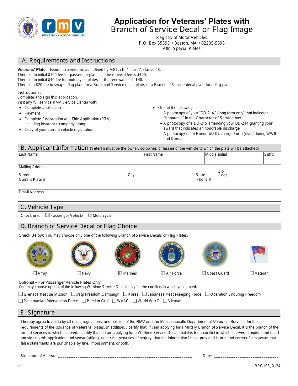 Form REG105 - Fill Out, Sign Online and Download Fillable PDF ...