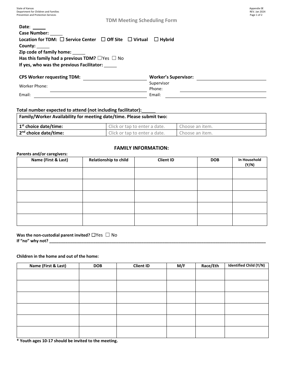 Appendix 0E Download Printable PDF or Fill Online Tdm Meeting ...