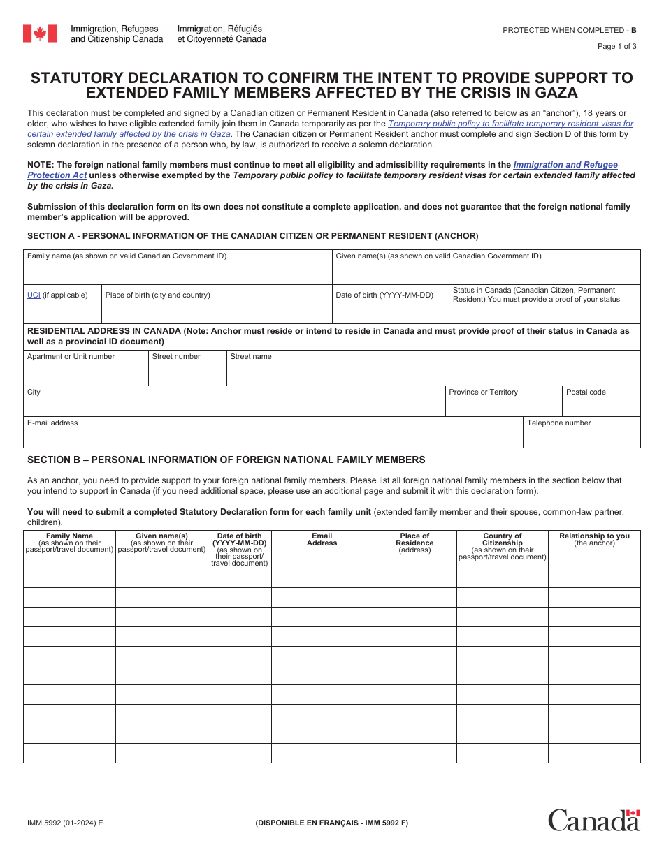 Form IMM5992 - Fill Out, Sign Online and Download Fillable PDF, Canada ...