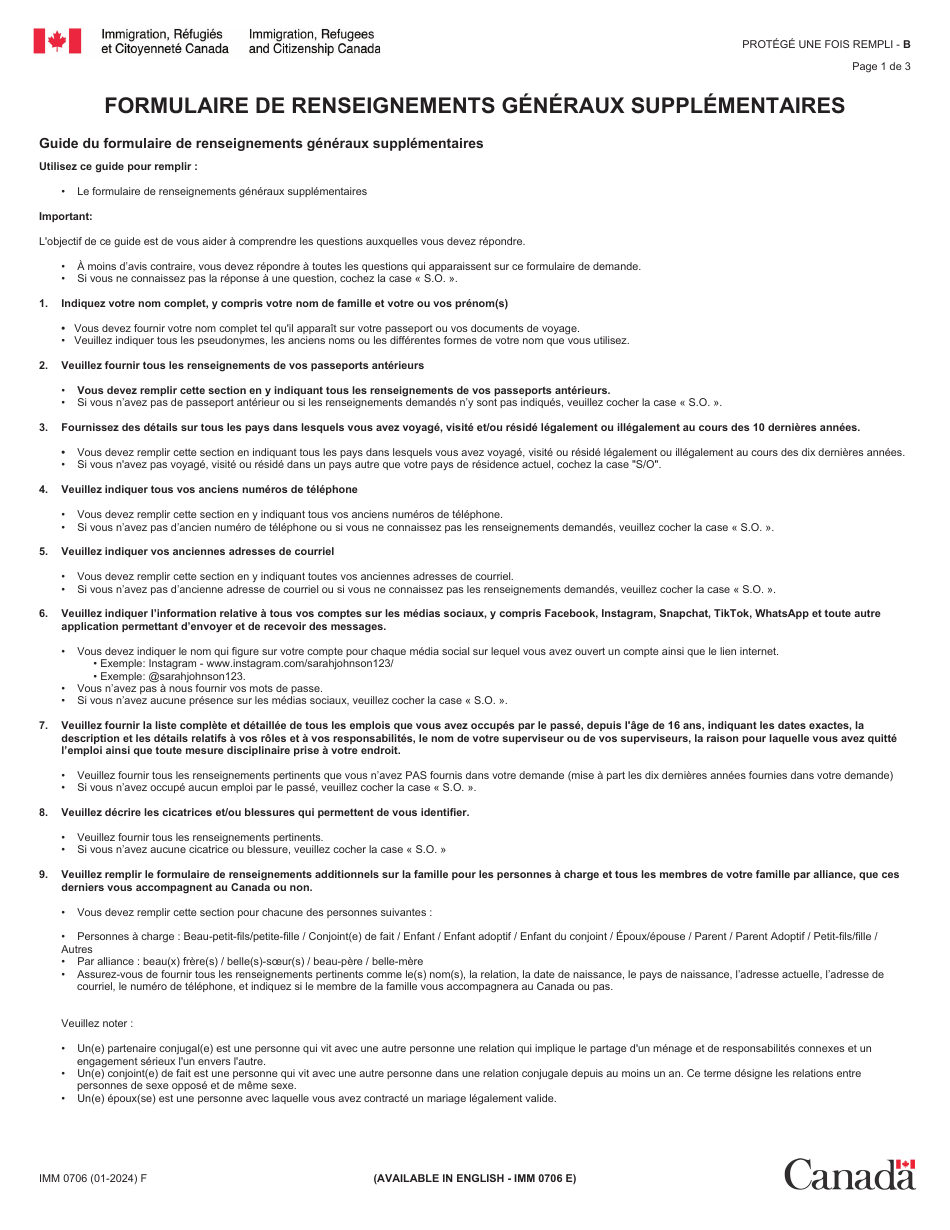 Forme IMM0706 - Fill Out, Sign Online and Download Fillable PDF, Canada ...