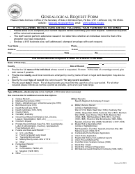 Missouri Genealogical Request Form Download Printable PDF 2014 — 2024 ...