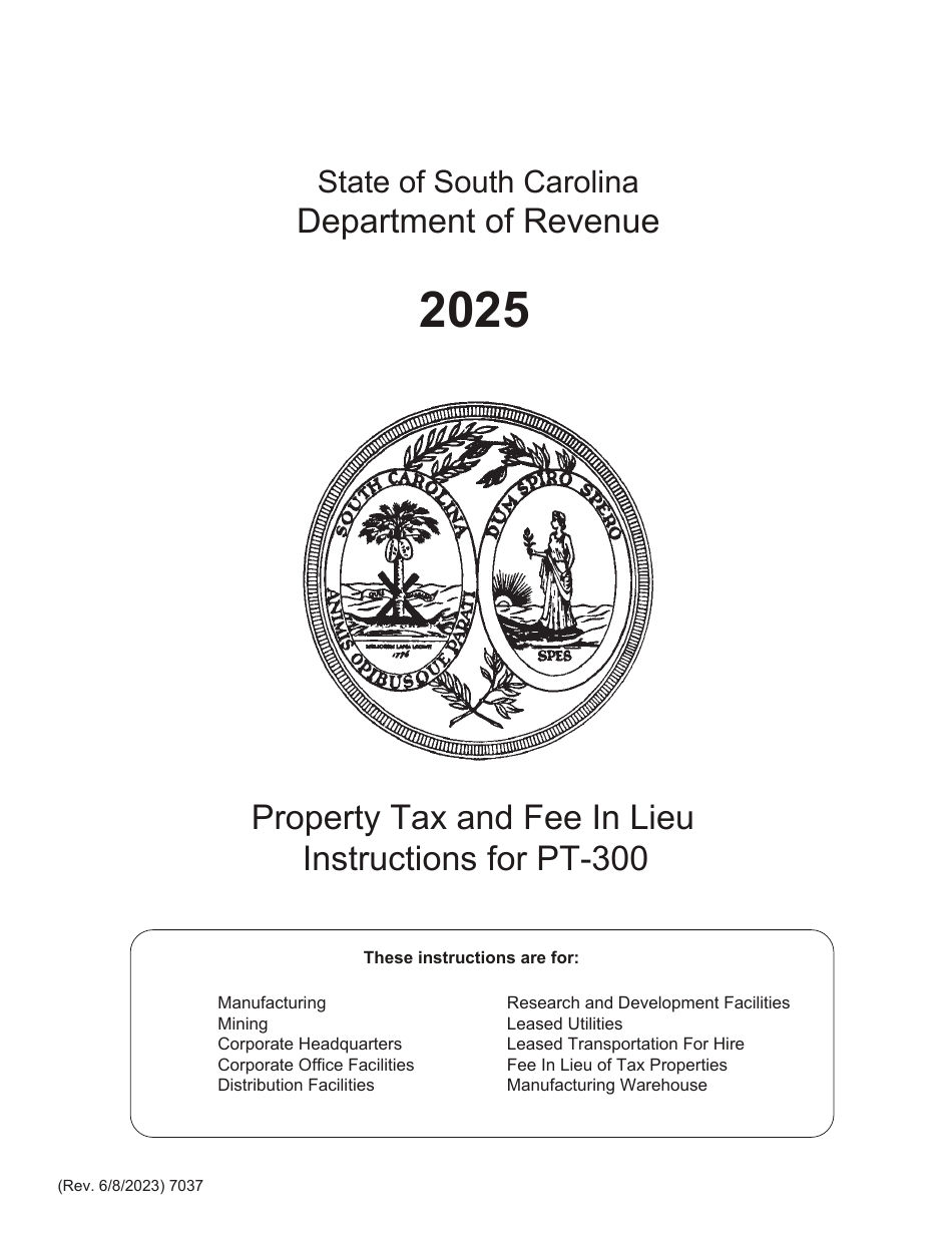 Download Instructions for Form PT-300 Property Tax and Fee in Lieu PDF ...