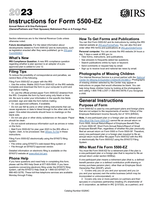 IRS 5500 Forms and Instructions - Fill PDF Online, Download & Print ...