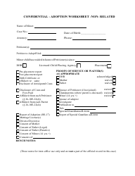 Alabama Adoption Worksheet - Non-related - Fill Out, Sign Online and ...