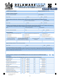 Form CLR-APP Download Fillable PDF or Fill Online Application for Tax ...