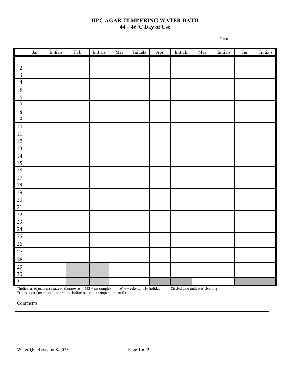 Illinois Hpc AGAR Tempering Water Bath - Fill Out, Sign Online and ...