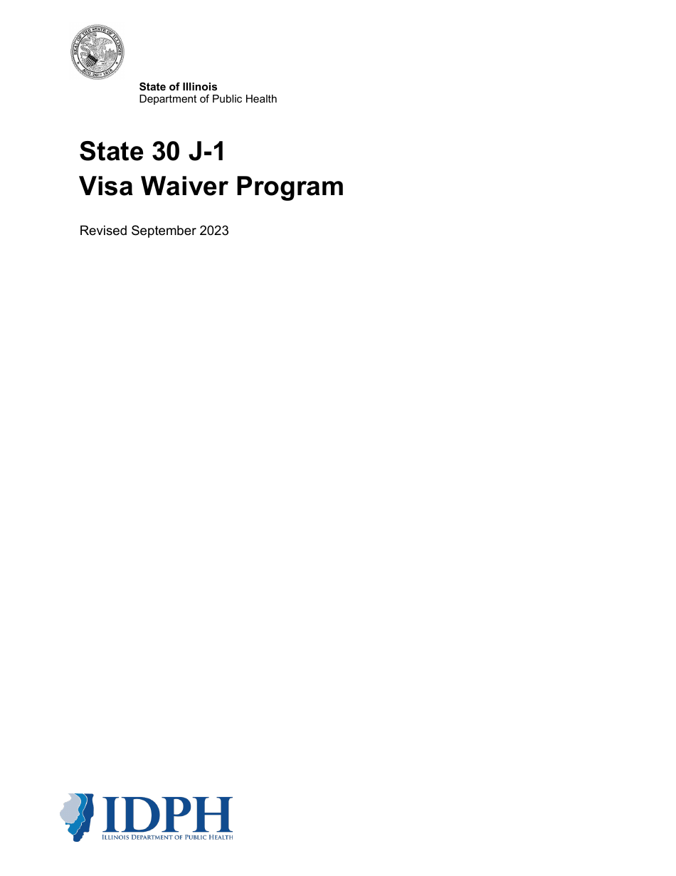 Illinois State 30 J-1 Visa Waiver Program Application - Fill Out, Sign ...
