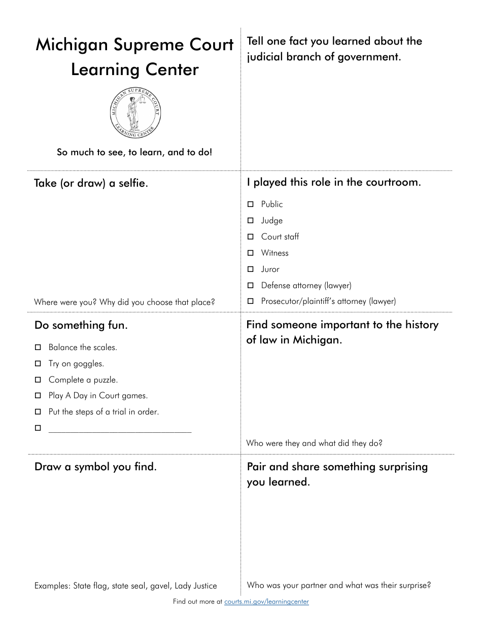 Michigan Tour Scavenger Hunt - Fill Out, Sign Online and Download PDF ...