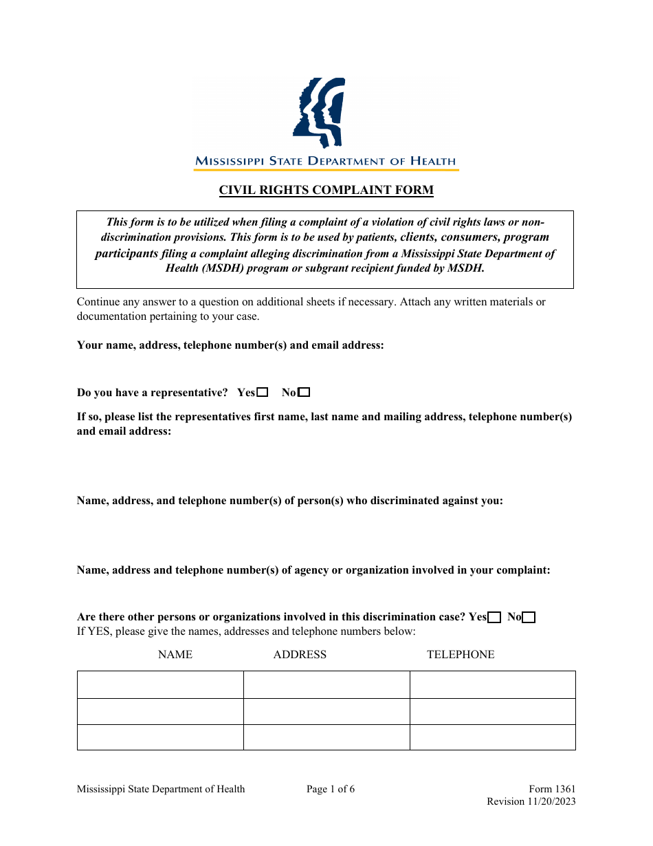 Form 1361 - Fill Out, Sign Online and Download Fillable PDF ...