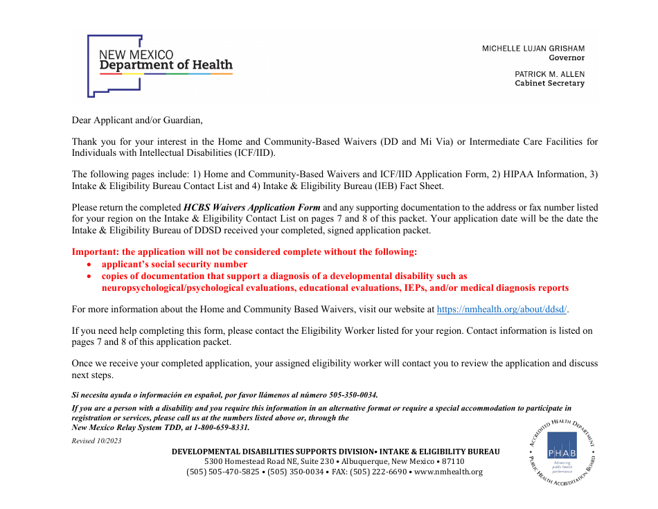 New Mexico Home and Community Based Waivers and Intermediate Care ...