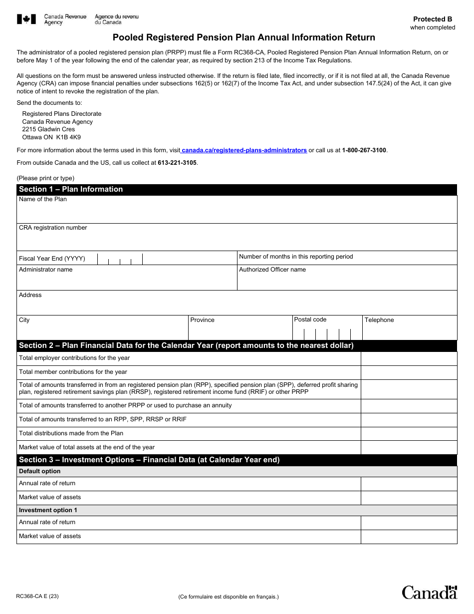 Form RC368-CA Download Fillable PDF or Fill Online Pooled Registered ...