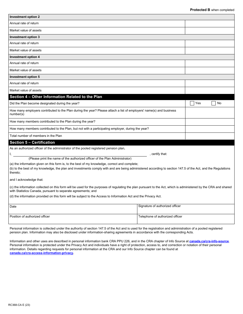 Form RC368-CA Download Fillable PDF or Fill Online Pooled Registered ...