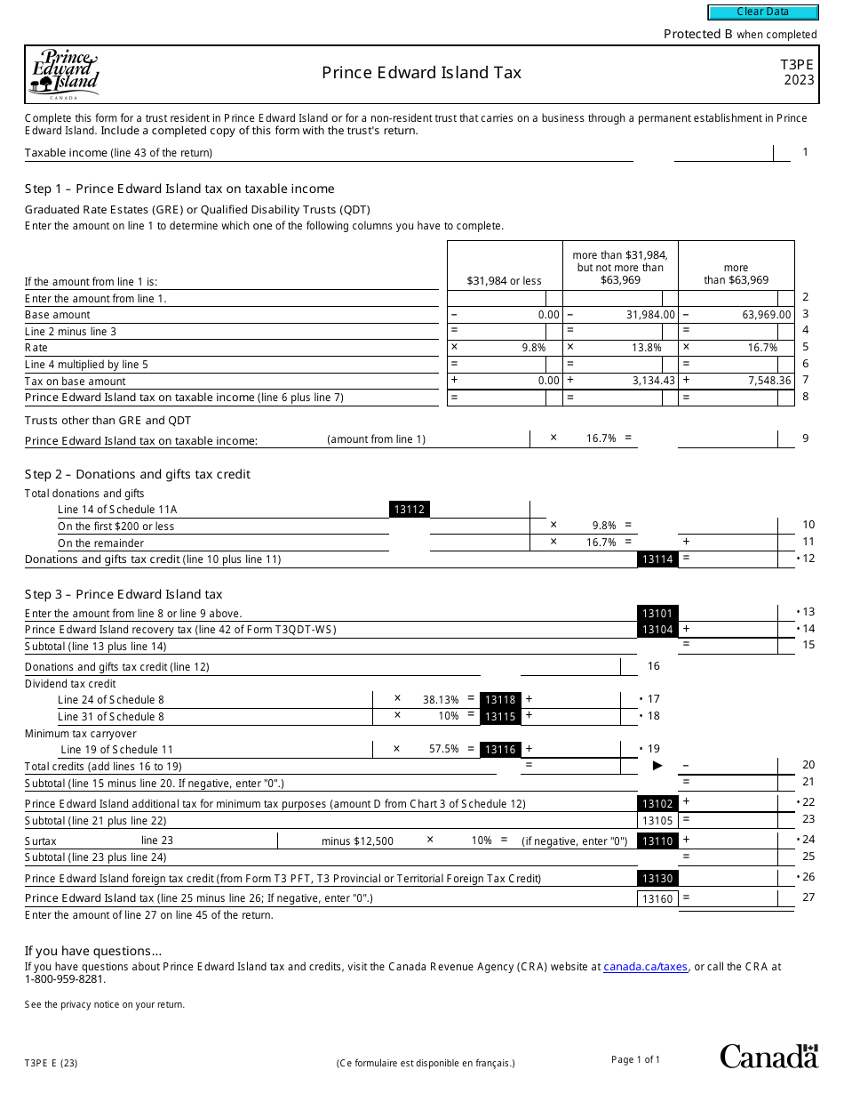 Form T3PE - 2023 - Fill Out, Sign Online and Download Fillable PDF ...
