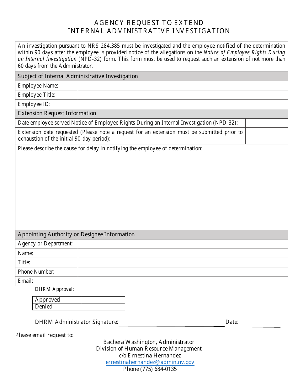 Form HR-40 - Fill Out, Sign Online and Download Printable PDF, Nevada ...