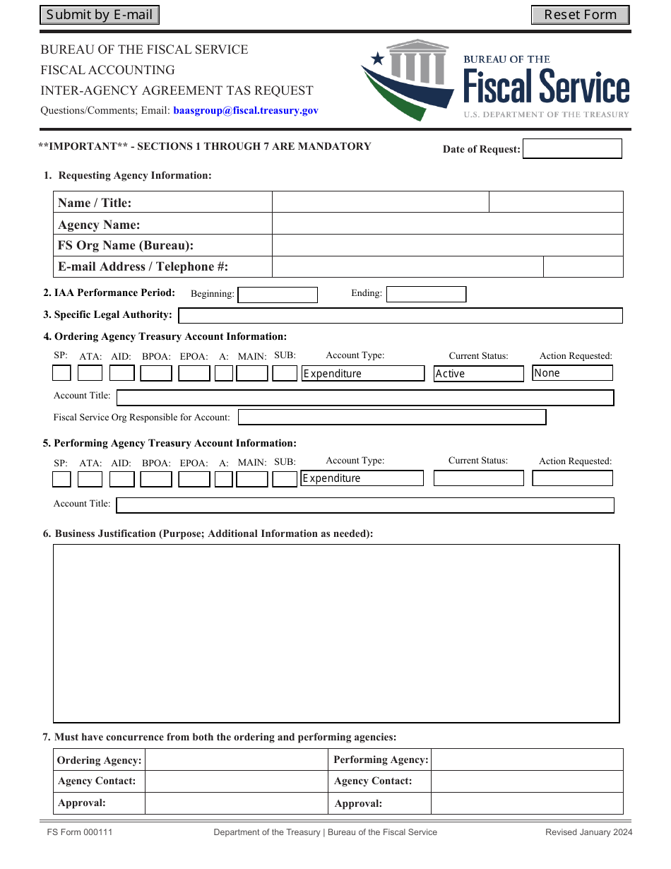 FS Form 000111 - Fill Out, Sign Online and Download Fillable PDF ...