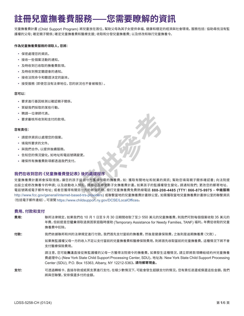 Form LDSS-5258 - Fill Out, Sign Online and Download Printable PDF, New ...