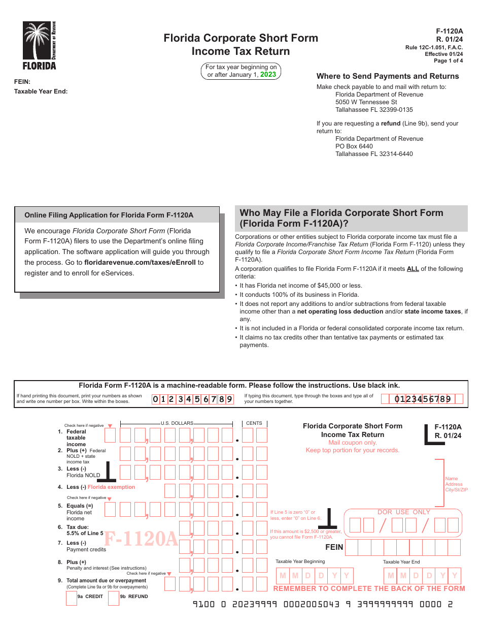 Form F-1120A - Fill Out, Sign Online and Download Printable PDF ...