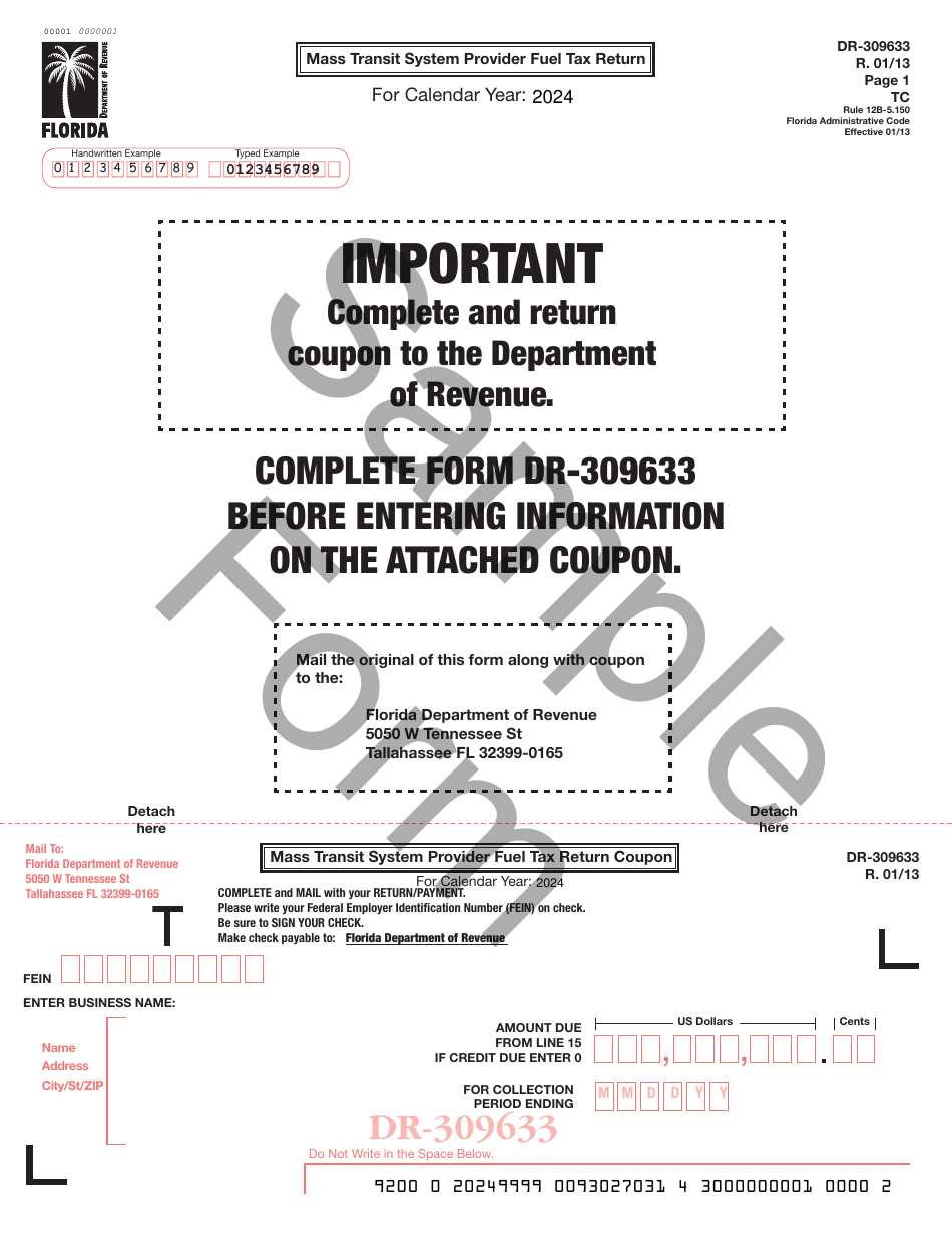 Form DR-309633 - 2024 - Fill Out, Sign Online and Download Printable ...