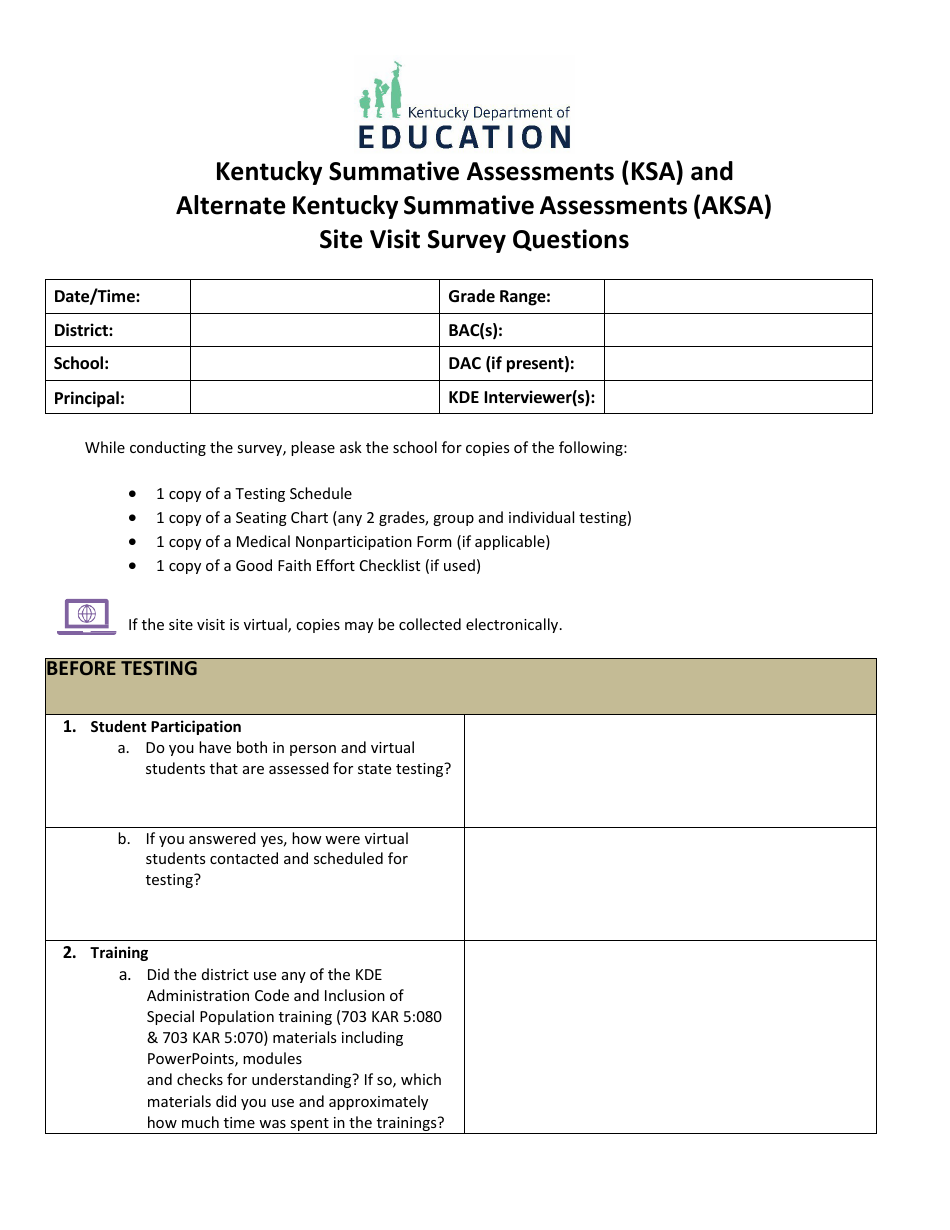 Kentucky Kentucky Summative Assessments (Ksa) and Alternate Kentucky ...