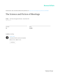 The Science and Fiction of Meetings - Steven G. Rogelberg, Cliff Scott ...
