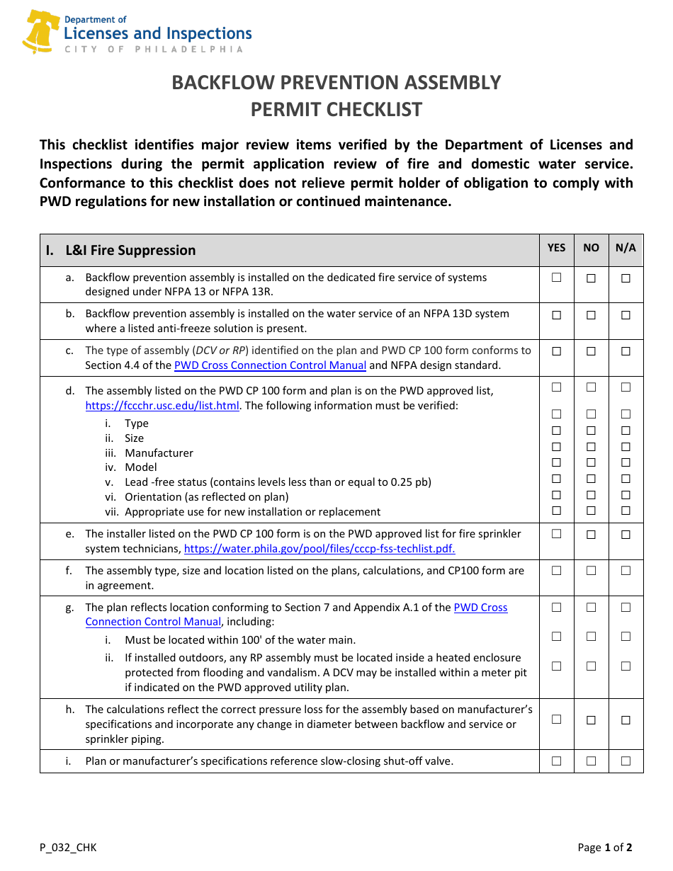 Form P_032_CHK - Fill Out, Sign Online and Download Printable PDF, City ...