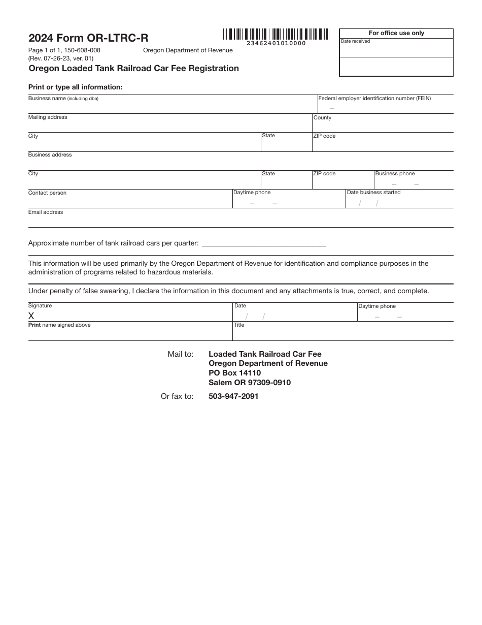 Form OR-LTRC-R (150-608-008) - 2024 - Fill Out, Sign Online and ...