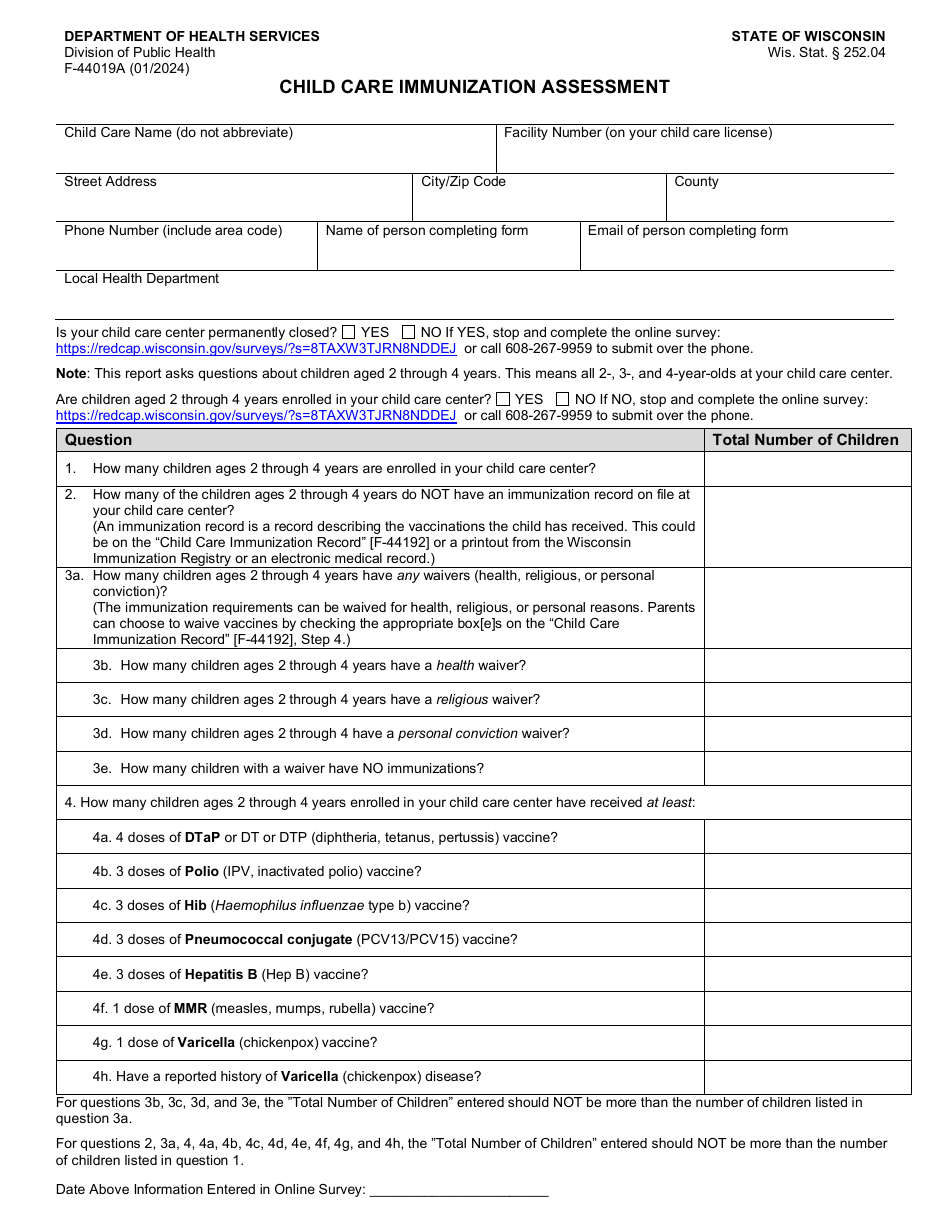 Form F-44019A - Fill Out, Sign Online and Download Fillable PDF ...